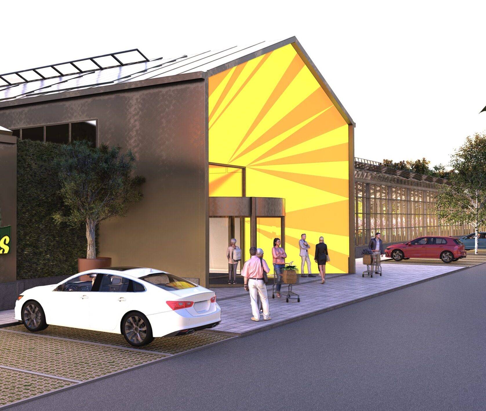 Ontwikkeling tuincentrum Concept België - Paul Hoppe Architect